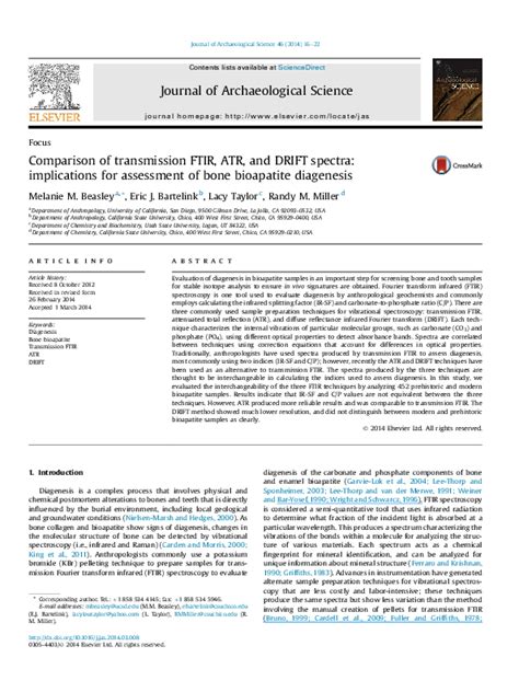 Pdf Comparison Of Transmission Ftir Atr And Drift Spectra