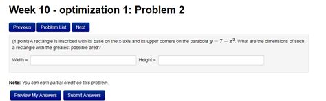 Solved Week 10 Optimization 1 Problem 2 Previous Problem