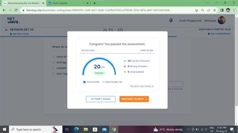 abinayaa c on linkedin score ccbp nxtwave learningprogress day23