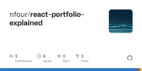 Github Nfourreact Portfolio Explained