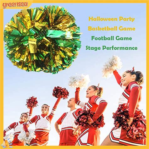 Greensea Lightweight Cheering Squad Pompoms For Festival Bright Color Football Cheer Leader