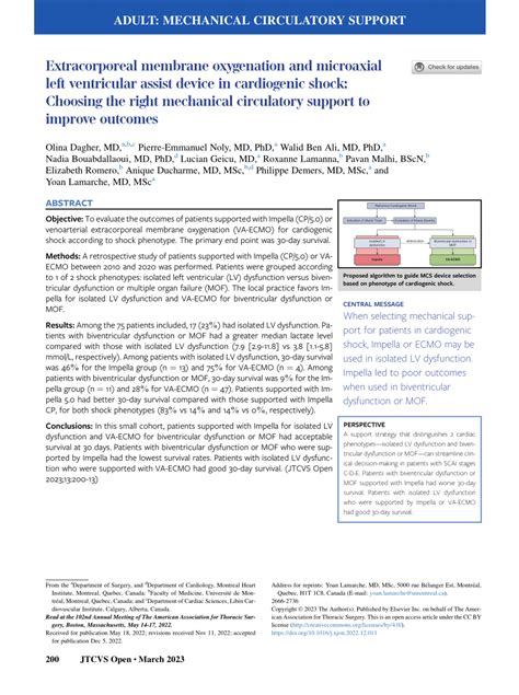 Pdf Extracorporeal Membrane Oxygenation And Microaxial Lvad In Cardiogenic Shock Choosing The