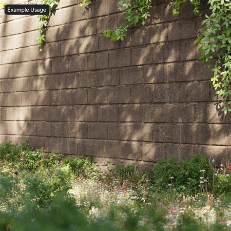 Matte Running Concrete Block Wall Texture Brown Poliigon