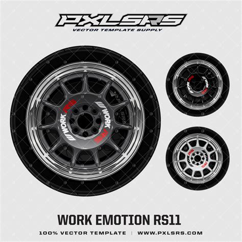 Work Emotion Rs11 Premium Vector Wheel Pixelsaurus