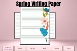Spring Writing Paper Printable Graphic By Azhir Creative Fabrica