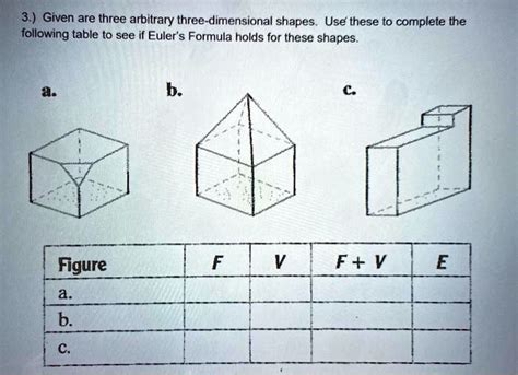 Solved 3 Given Are Three Arbitrary Three Dimensional Shapes Use