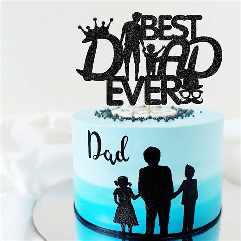 Xfquij Best Dad Ever Cake Topper Happy Fathers Day Cake India Ubuy