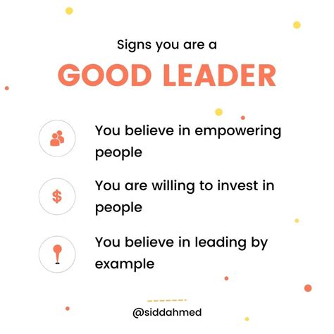 Siddahmed Vdart Leadership Leader Tips Sign Leadershipdevelopment Development Mindset