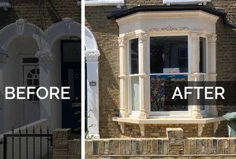 Victorian Bay Window Replacement London Home Including New Lead Roof London Stonemasonry