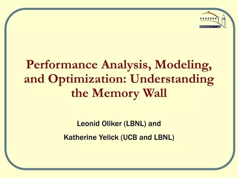 Ppt Performance Analysis Modeling And Optimization Understanding The Memory Wall Powerpoint
