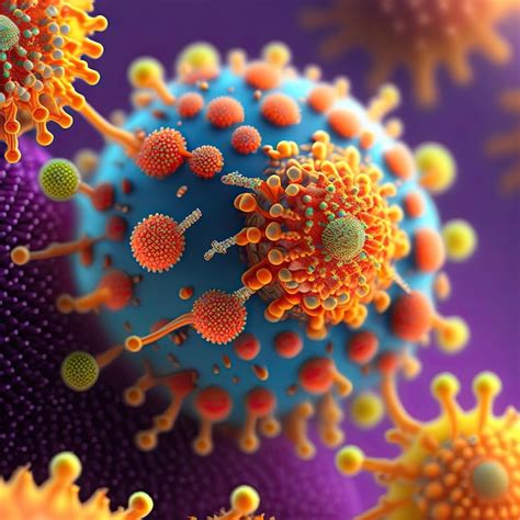Premium Ai Image Virus Under A Microscope View