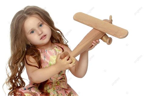 Tiny Girl Holding A Miniature Airplane Joy Freedom Airplane Photo Background And Picture For
