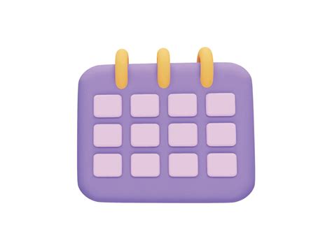 Calendar With Rings And Marked Date Time Management Planning Concept 3d Vector Icon 16626298