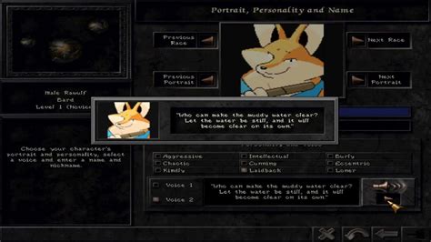 Wizardry 8 Bard Fox Custom Portrait Youtube
