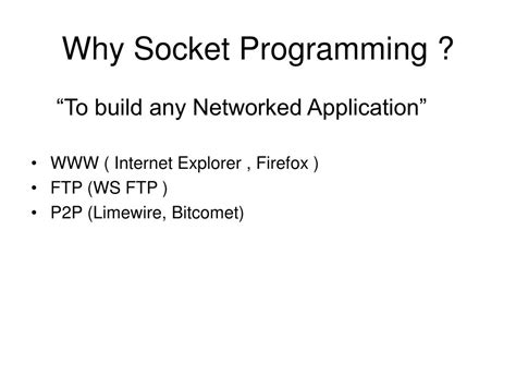 PPT Socket Programming PowerPoint Presentation Free Download ID