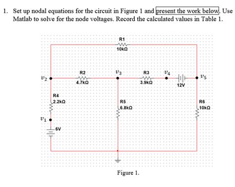Solved Set Up Nodal Equations For The Circuit In Figure 1