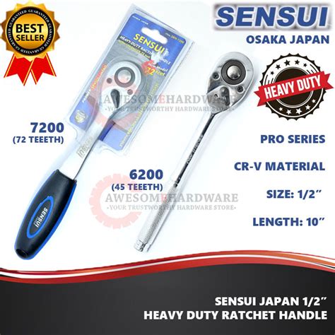 Sensui Japan 6200 Or 7200 12 Heavy Duty Ratchet Box Socket Handle