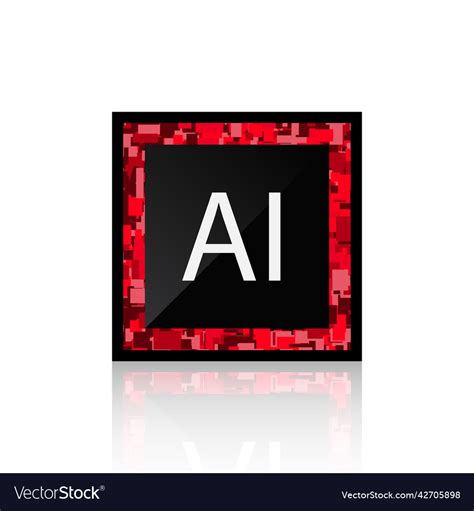 Microchip Isolated Ai Learning And Artificial Vector Image