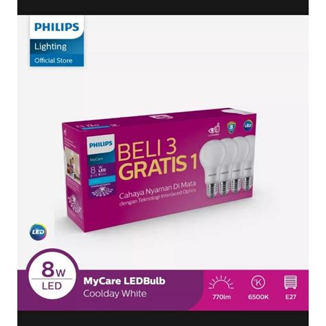 Jual Paket Beli Gratis Philips Led Multipack W Putih K Shopee Indonesia