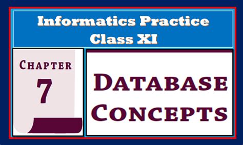 Ncert Solutions Database Concepts Class 11 Easy Explanation