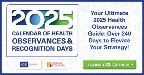 2025 Calendar Of Health Observances Shsmd