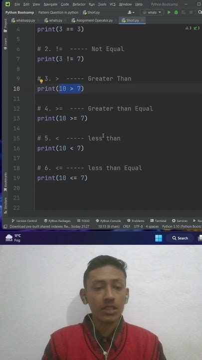 Relational Operator Operators In Python Python Full Course