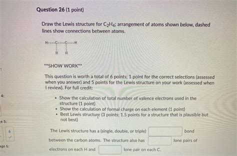 Solved Question Point Draw The Lewis Structure For Chegg Com