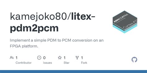 github kamejoko80 litex pdm2pcm implement a simple pdm to pcm