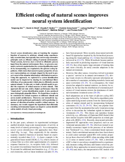 pdf efficient coding of natural scenes improves neural system