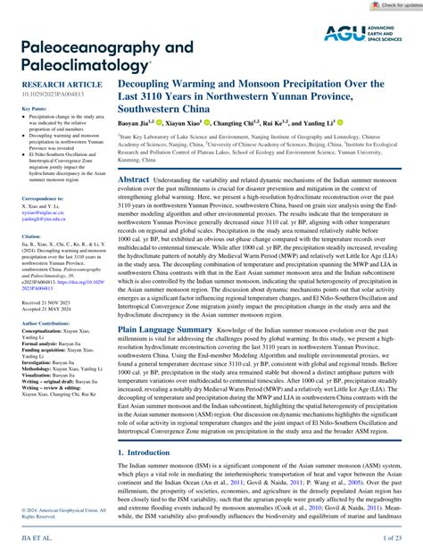 Pdf Decoupling Warming And Monsoon Precipitation Over The Last 3110 Years In Northwestern