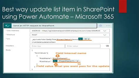Best Way Update List Item In Sharepoint Using Power Automate